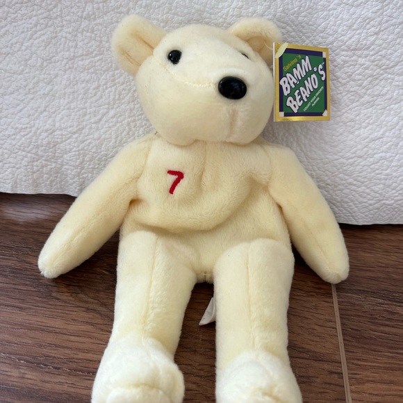 bamm beanos | Toys | Ivan Rodriquez 7 Bamm Beanos Bear Plush | Poshmark